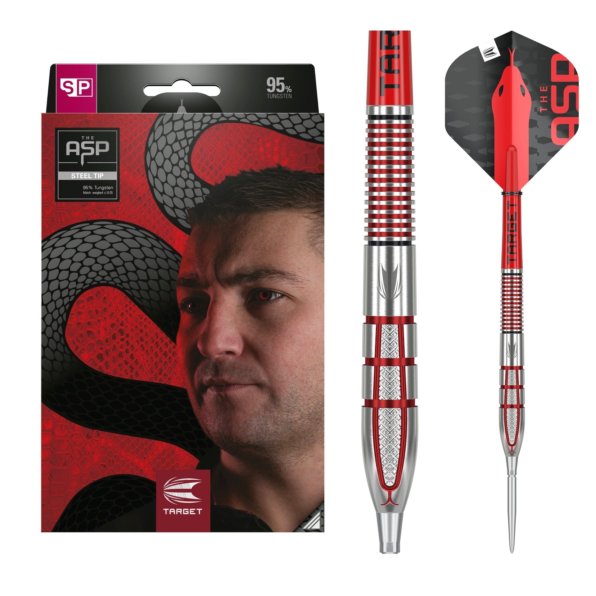TARGET - Nathan Aspinall GEN2 Steel Tip Darts - 95% Tungsten - 22g