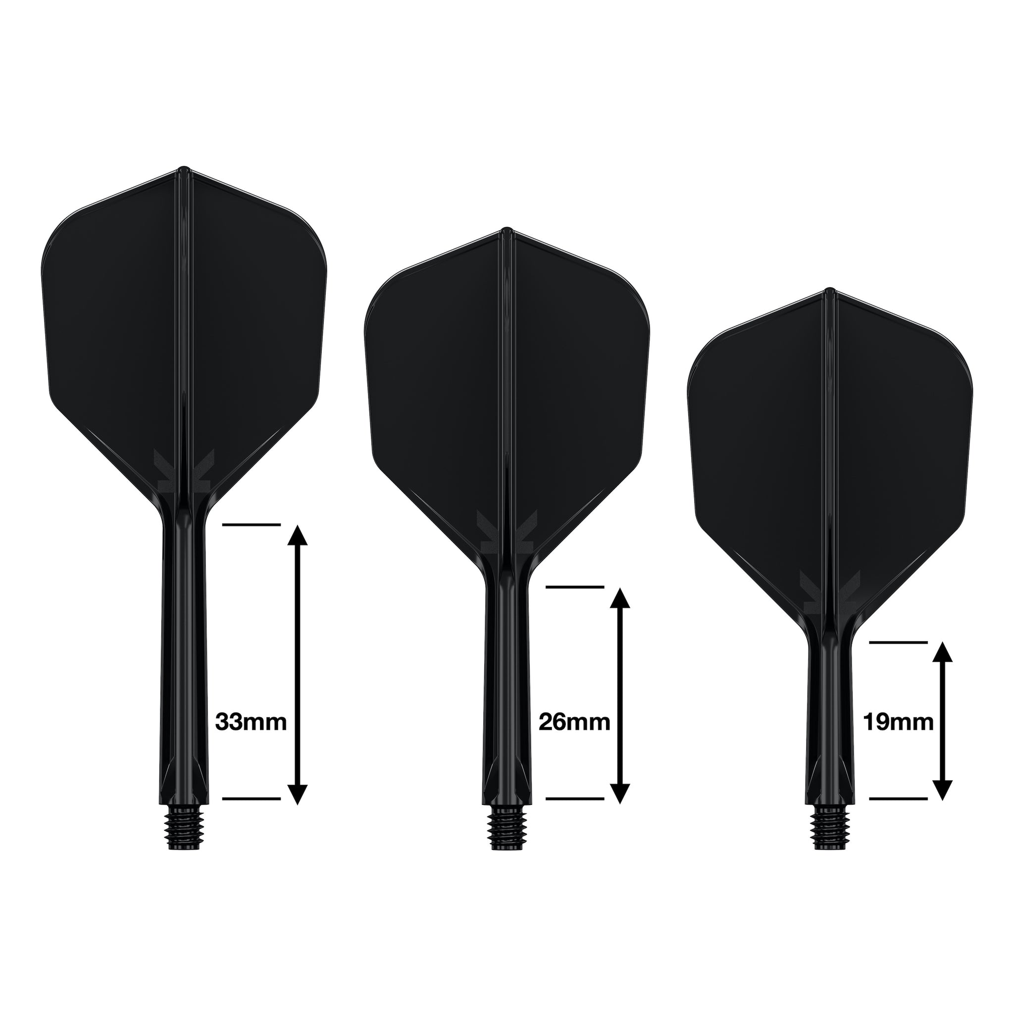 TARGET - K-FLEX All-In-One Moulded Flights NO6 Size - BLACK