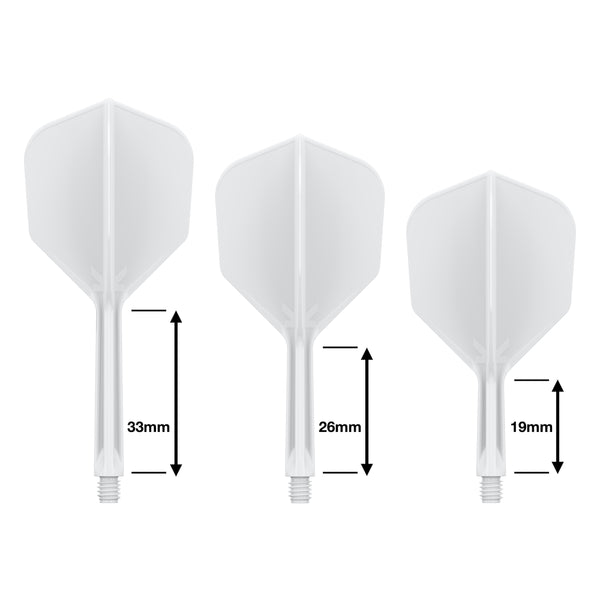 TARGET - K-FLEX All-In-One Moulded Flights NO6 Size - WHITE